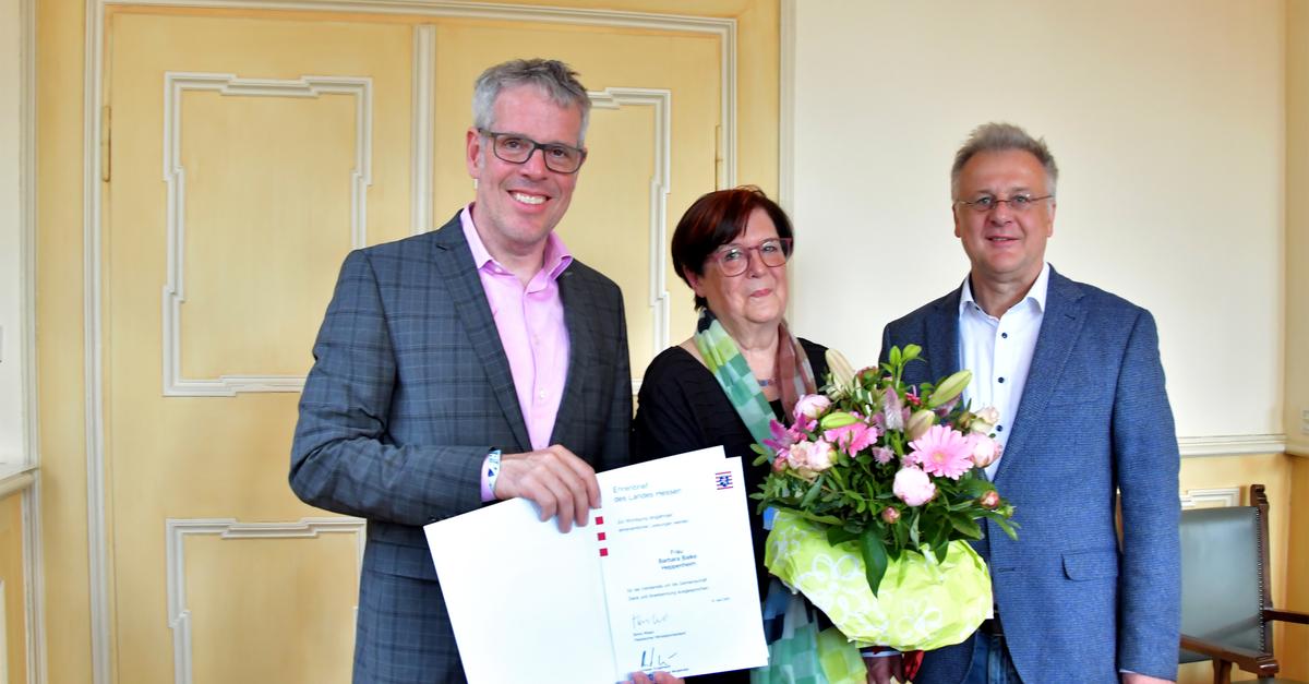 Barbara Balke erhält in Heppenheim den Landesehrenbrief