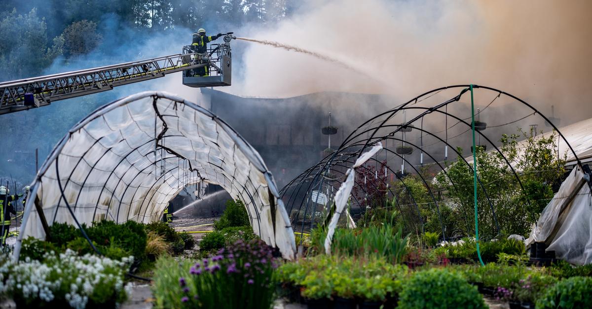 Lagerhalle in Birkenau ausgebrannt