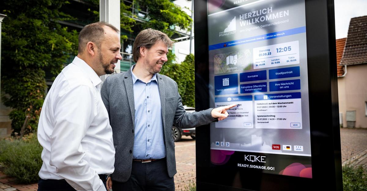 Neue Informationstafel direkt am Pfungstädter Stadthaus