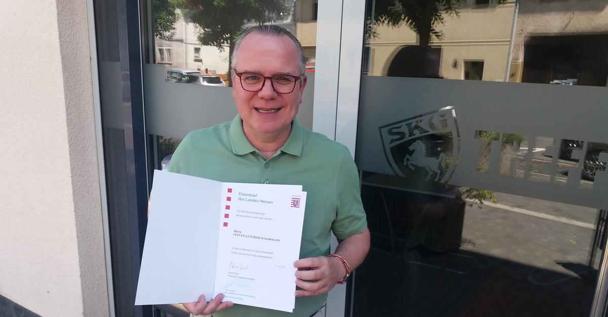 Ehrung für Steven Günther-Scharmann aus Roßdorf