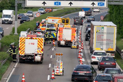 Schone Unfall Auf Der A60 Fotos