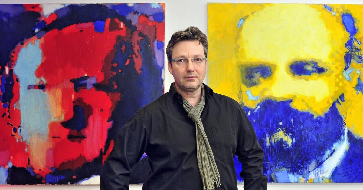 Michael Apitz zeigt Komponistenporträts im Kloster Eberbach