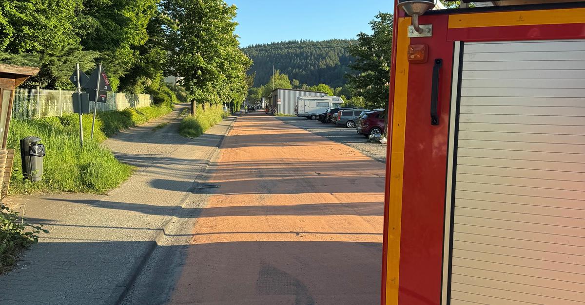 B45-Umleitung bei Zell: Geschmolzene Straße sorgt für Ärger