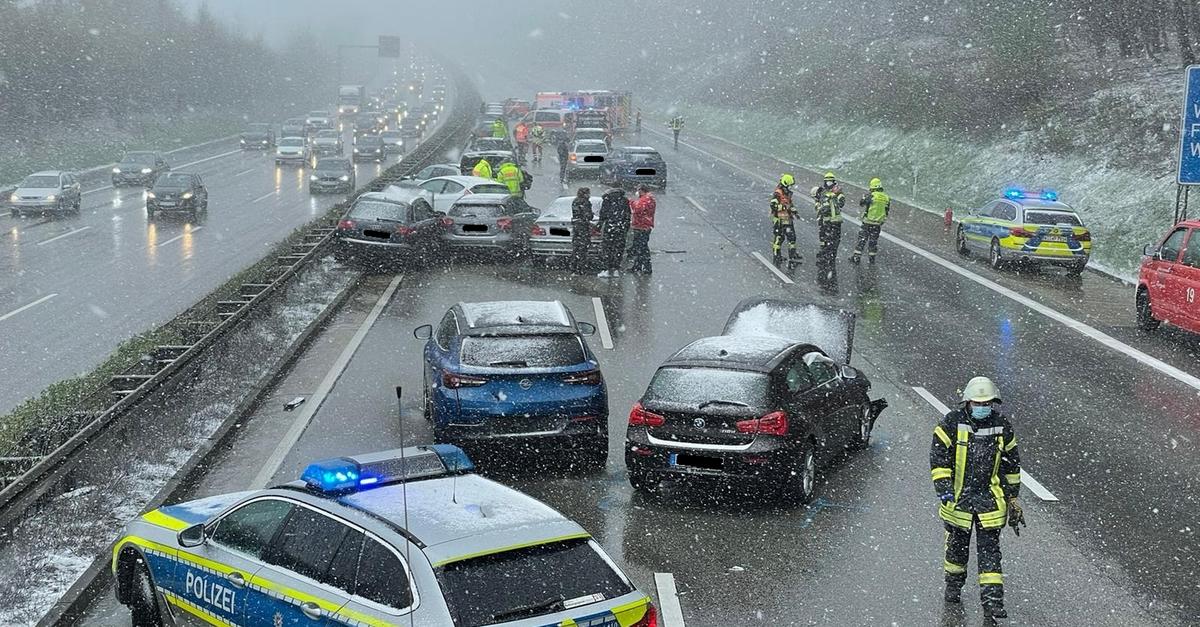 Massenkarambolage auf der A3 bei Idstein