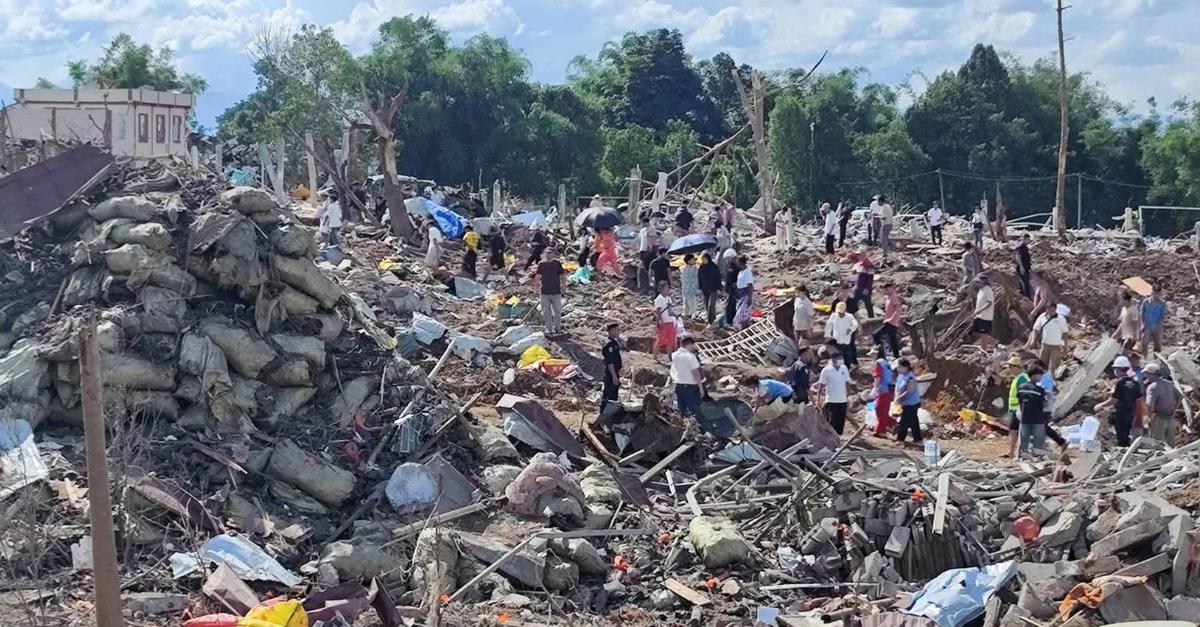 Trauer nach gewaltiger Explosion in Myanmar - bis zu 55 Tote